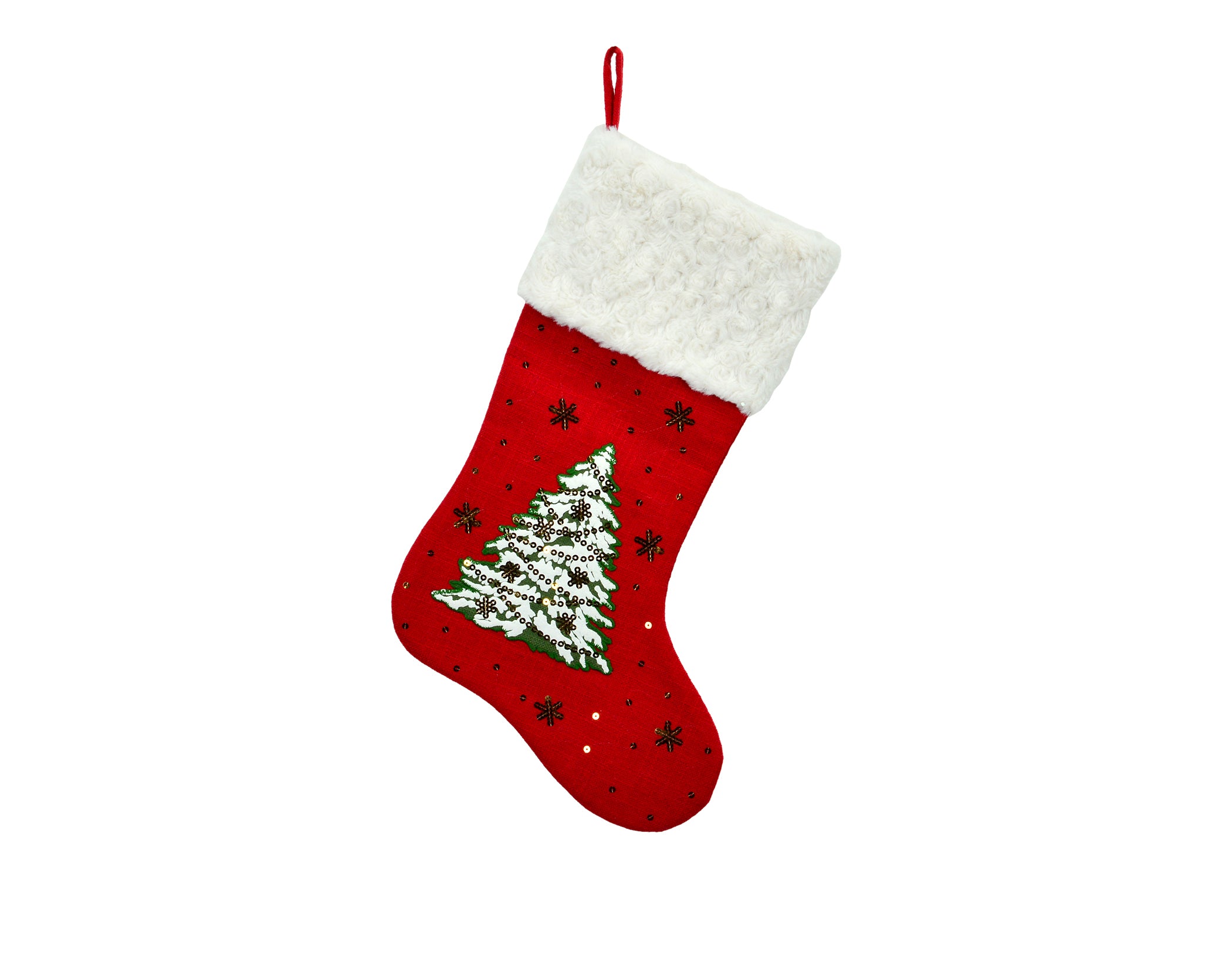 Sparkly Christmas Tree Stocking – Santa'Ville