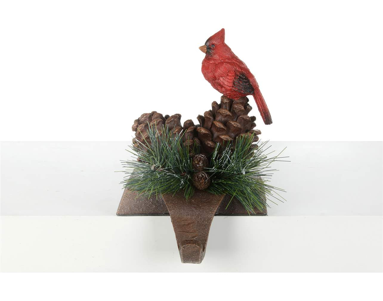 Single Cardinal Stocking Holder – Santa'Ville